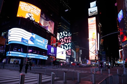 General View Empty Times Square On Editorial Stock Photo - Stock Image ...