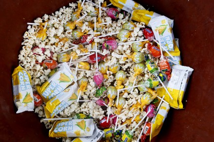 Popcorn Lollipopsand Candies Prepared Be Given Editorial Stock Photo ...