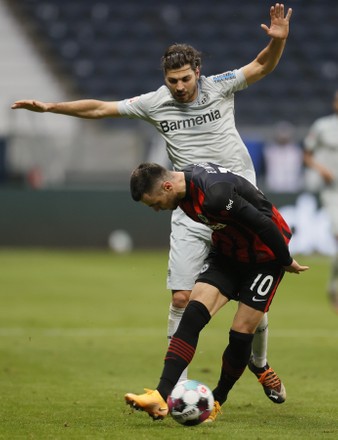 Leverkusens Aleksandar Dragovic Rear Action Against Editorial Stock ...
