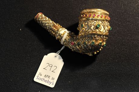 Ivory Gold Gemset Pipe Made Ottoman Editorial Stock Photo - Stock Image ...