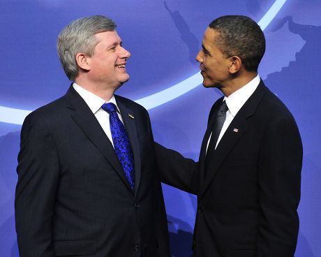 Prime Minister Stephen Harper President Barack Editorial Stock Photo ...