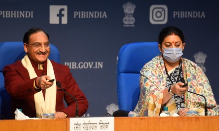 Union Education Minister Ramesh Pokhriyal Nishank Editorial Stock Photo ...