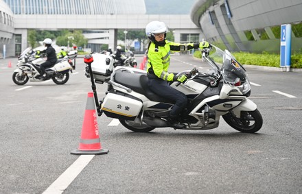 Cai Jingye Member Traffic Policewomen Motorcycle Editorial Stock Photo ...