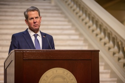 Governor Brian Kemp Rga Holds Press Editorial Stock Photo - Stock Image ...
