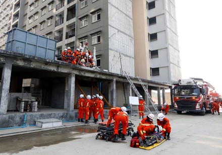 Members Myanmar Fire Services Department Participate Editorial Stock ...