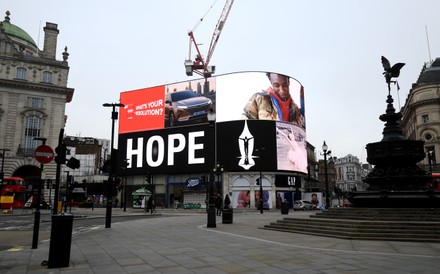 Advertisement Showing Word Hope On Display Editorial Stock Photo ...