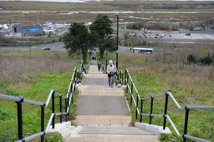 People Exercise On Belton Way Steps Editorial Stock Photo - Stock Image ...