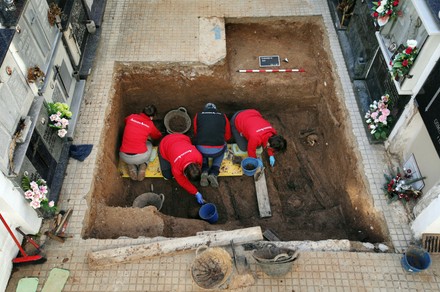 Archaeologist Founds Human Remains During Exhumation Editorial Stock ...