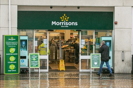 Shopper Walks Into Branch Morrisons Wimbledon Editorial Stock Photo ...