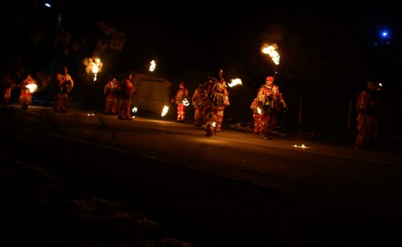 Traditional Kuker mask dance in Kosharevo, Bulgaria - 13 Jan 2021 Stock ...