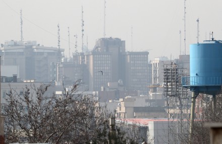 Smog Obscures Buildings Capital City Tehran Editorial Stock Photo ...