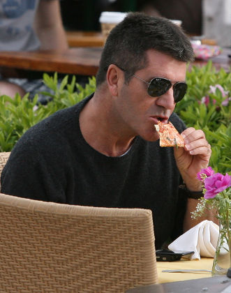 Simon Cowell Eating Pizza Editorial Stock Photo - Stock Image ...