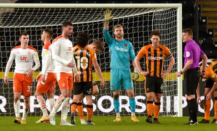 Referee Samuel Barrott Shows Reece Burke Editorial Stock Photo - Stock ...