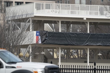 Bunting On Inaugural Riser Across White Editorial Stock Photo - Stock ...