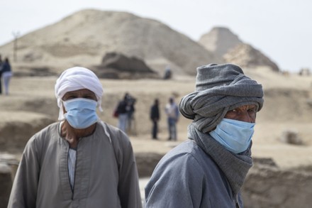 Workers Pose Pictures Newly Discovered Funerary Editorial Stock Photo ...
