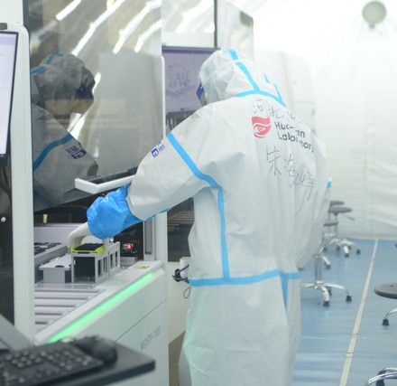 Nucleic Acid Test Laboratory Named Huoyan Editorial Stock Photo - Stock ...