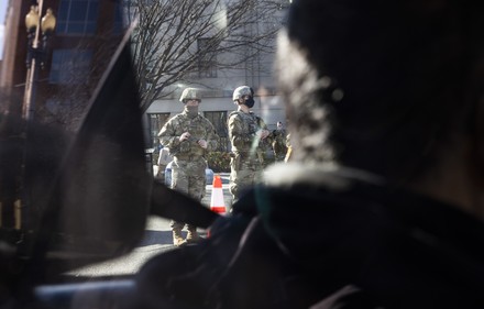 National Guard Soldiers Man Vehicle Checkpoint Editorial Stock Photo ...