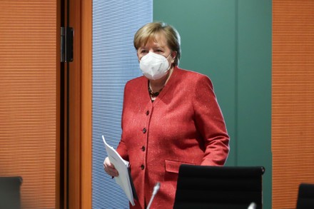 German Chancellor Angela Merkel Wears Face Editorial Stock Photo ...