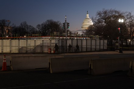 US Inauguration, the US capital becomes a fortress, Washington DC, USA ...