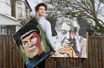 Matthew Byrom Makes Portraits Out Tiles Editorial Stock Photo - Stock ...