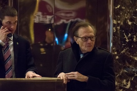 __COUNT__ NY: Media Host Larry King seen in Trump Tower lobby, New York ...