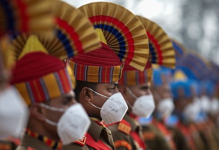Indian Paramilitary Troopers Wearing Face Masks Editorial Stock Photo ...