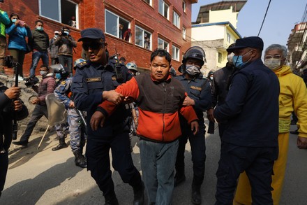 Nepalese Police Detain Human Rights Activists Editorial Stock Photo ...