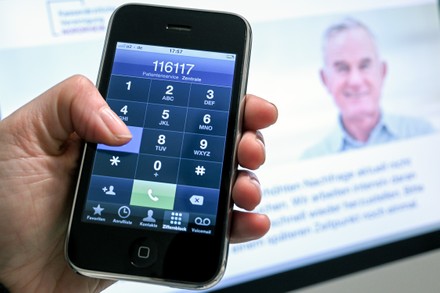 Woman Dials Number 116117 On Her Editorial Stock Photo - Stock Image ...
