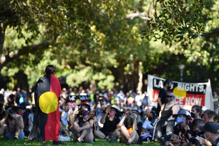Indigenous Nonindigenous Protesters During Invasion Day Editorial Stock ...
