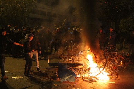People Set Fire During Protest Tripoli Editorial Stock Photo - Stock ...