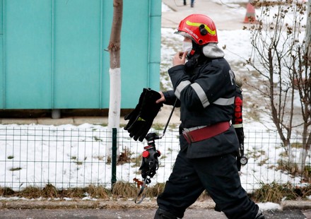 Firefighter Leaves Scene After Stopping Fire Editorial Stock Photo ...