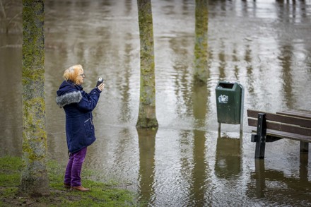 Woman Takes Pictures De Roer River Editorial Stock Photo - Stock Image ...