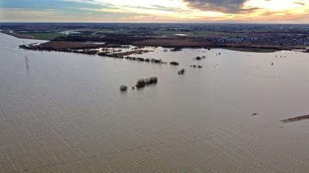 Floodwater Sits On Fields Has Closed Editorial Stock Photo - Stock ...