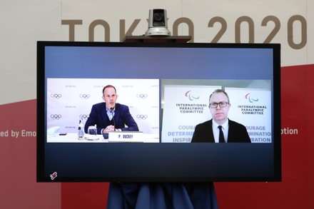 Pierre Ducrey On Left Screen Olympic Editorial Stock Photo - Stock ...