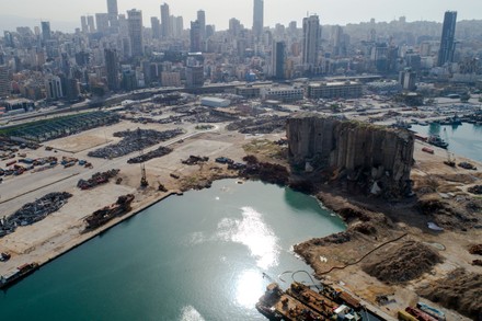 Picture Taken Drone Shows Destroyed Port Editorial Stock Photo - Stock ...