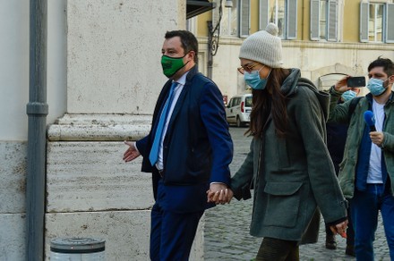 Matteo Salvini His Girlfriend Francesca Verdini Editorial Stock Photo ...