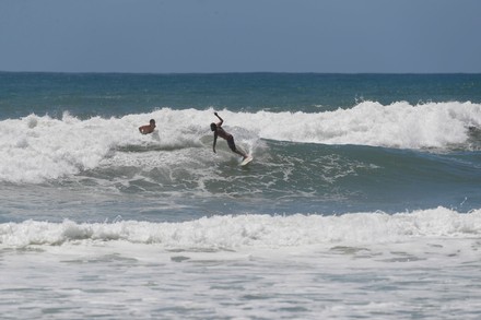 Surfers Action Close Rip Where Swimmer Editorial Stock Photo - Stock ...