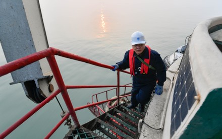 Li Hongqi Climbs Stairs Dagu Lighthouse Editorial Stock Photo - Stock ...