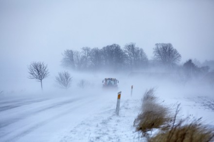 Snowstorm in Bornholm, Allinge, Denmark - 09 Feb 2021 Stock Pictures ...