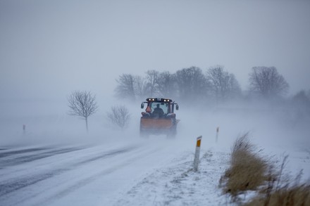 Snowy Stormy Weather Coast Near Allinge Editorial Stock Photo - Stock ...