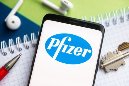 This Photo Illustration Pfizer Logo Seen Editorial Stock Photo - Stock ...