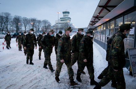German Defense Force Soldiers Arrive Terminal Editorial Stock Photo ...
