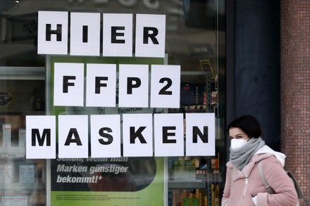 Sign Reading Here Ffp2 Masks Displayed Editorial Stock Photo - Stock ...