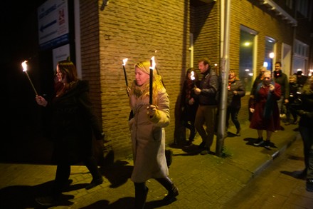 Protest Torch Fire Against Covid Lockdown Editorial Stock Photo - Stock ...