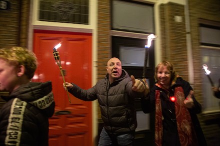 Protest Torch Fire Against Covid Lockdown Editorial Stock Photo - Stock ...