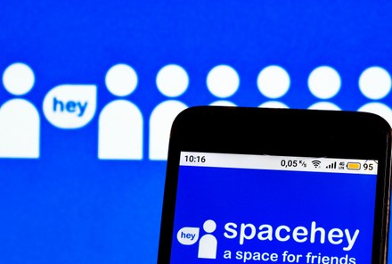 This Photo Illustration Spacehey Logo Seen Editorial Stock Photo ...
