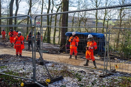 HS2 Bat Survey, Aylesbury Vale, Buckinghamshire, UK - 10 Feb 2021 Stock ...