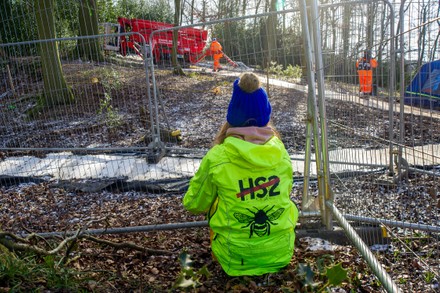 HS2 Bat Survey, Aylesbury Vale, Buckinghamshire, UK - 10 Feb 2021 Stock ...