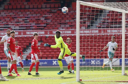 Nottingham Forests Brice Samba Watches Shot Editorial Stock Photo ...