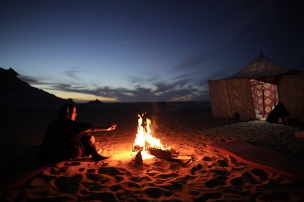 Tourists Camp Near Massive White Inselbergs Editorial Stock Photo ...
